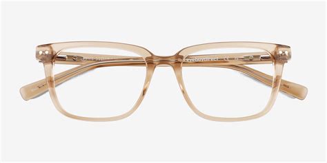 Esme Rectangle Crystal Brown Full Rim Eyeglasses Eyebuydirect