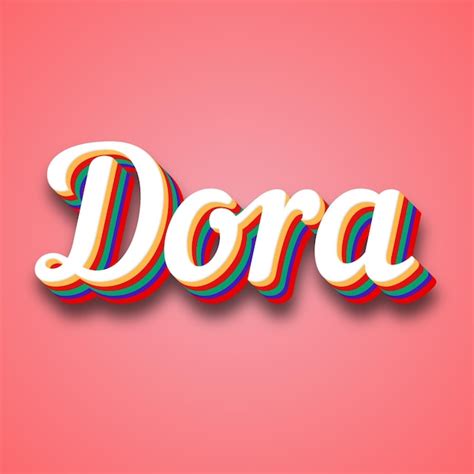 Premium Photo Dora Text Effect Photo Image Cool