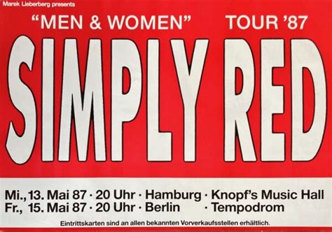 Simply Red Konzertplakat Concert Poster 131551987 Hamburg