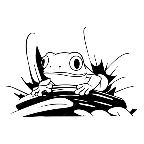 Premium Vector Frog On A Leaf Vector Illustration Of A Cartoon Frog