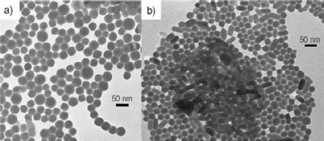 Representative Tem Images Showing A Mixture Of A Nanocubes And Faceted
