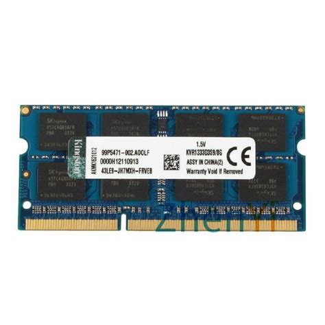 8gb Ddr3 Pc3 10600s 1333mhz Kvr1333d3s98g Cl9 Sodimm Laptop Ram