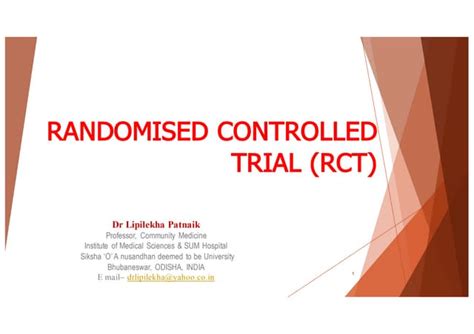 Non Randomized Controlled Trial Pptx