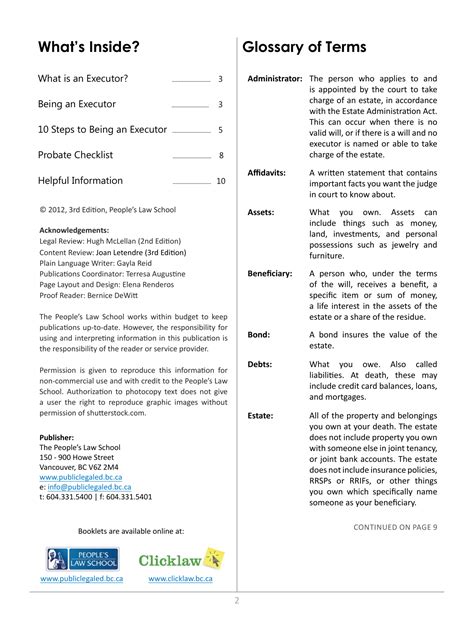 Being An Executor Howtogetstartedca