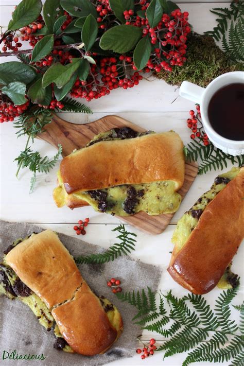 Brioches suisses vegan Brioches garnies à la crème pâtissière