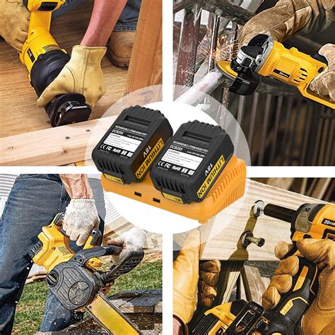 Двойно бързо зарядно устройство съвместимо с батерии DeWalt Li Ion