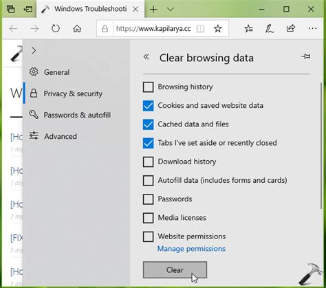 How To Clear Browsing Data In Microsoft Edge