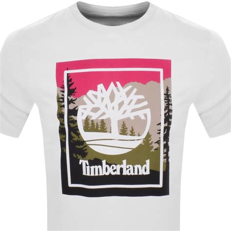 Timberland Logo T Shirt White Mainline Menswear