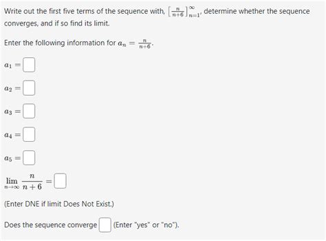 Solved Write out the first five terms of the sequence with, | Chegg.com