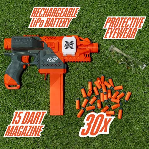 Nerf Pro Stryfe X Dart Blaster Battery Nerf AccuStrike Half Length Darts Magazine Eyewear