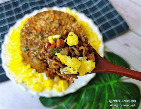 짜파게티 컵라면 볶음밥 만들기