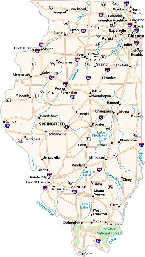 Map Of Illinois Us Maps