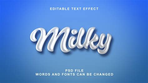 Premium Psd Editable Milk Text Effects