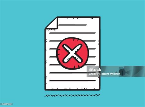 icon of document with x sign document of failing from school medical