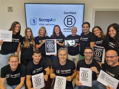 ScrapAd primer marketplace en obtener la certificación B Corp en España
