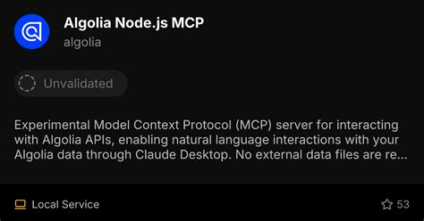 algolia node js mcp mcp servers · lobehub