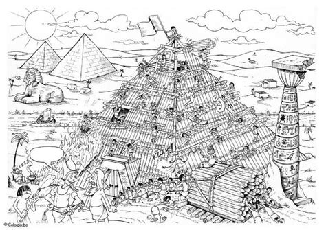 Coloring Page Building A Pyramid Free Printables Img 5515