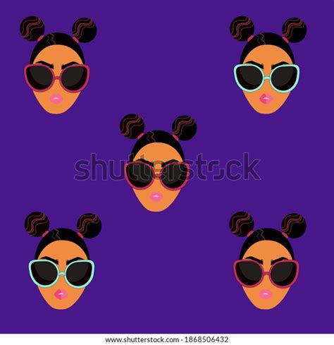 Background Pop Art Style Girl Glasses Stock Illustration 1868506432