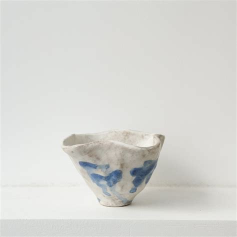Tulli Flower Bowl D 10cm White Blue By Katia Soussan At Brutal