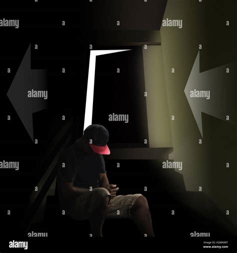 Man With Arrow Stock Photo Alamy