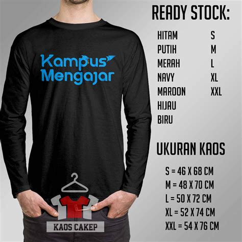Jual Kaos Baju Kampus Mengajar Logo Lengan Panjang Kaos Distro Shopee Indonesia