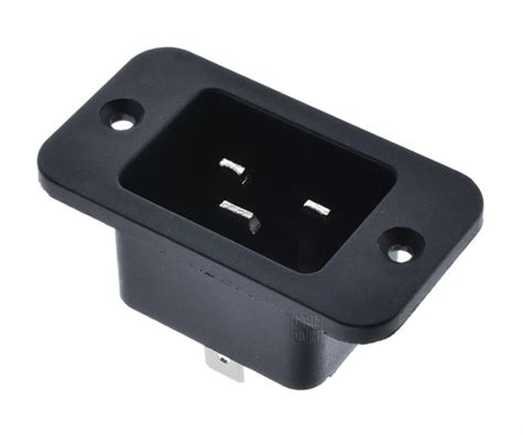 Hobbytronics Iec320 C20 Panel Mount Plug 16a 250v