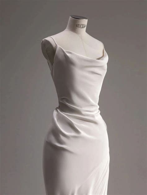 Elegant Spaghetti Straps Sheath Simple Silk Satin Wedding Dress Floor