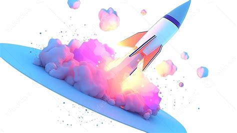 免費3d渲染火箭中的啟動概念從筆記型電腦螢幕上飛出白色ppt背景下載 Slidesdocs