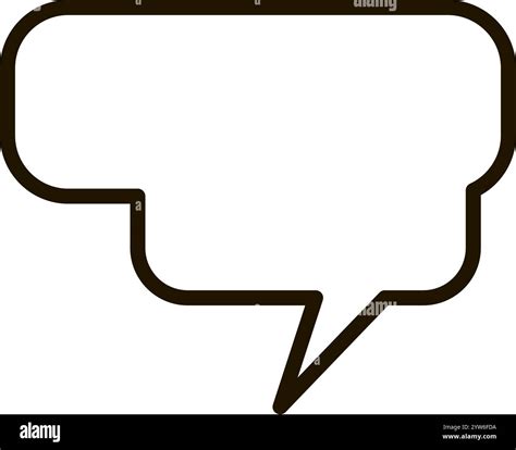 Simple Empty Speech Bubble With Rounded Corners And A Pointed Tip Symbolizing Conversation