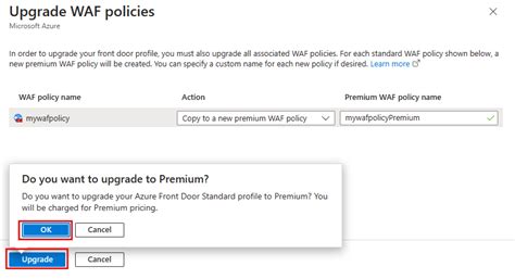从 Azure Front Door 标准层升级到高级层 Microsoft Learn