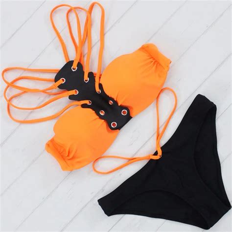 New Unique Design Sexy Bikini Women Swimsuit Patchwork Bathing Suit