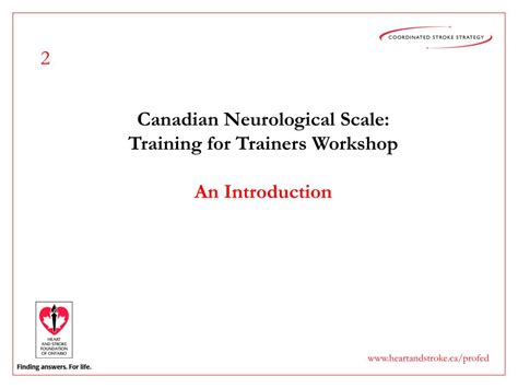 Ppt Canadian Neurological Scale Training For Trainers Workshop An