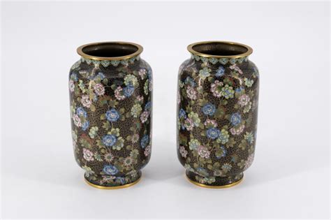 At Auction Paar Rouleau Vasen Japan Meiji Periode