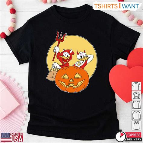 Donald And Daisy Duck Halloween Costumes T Shirt Disney Devil Costume