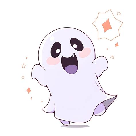 Cute Halloween Ghost Mascot Premium Ai Generated Image