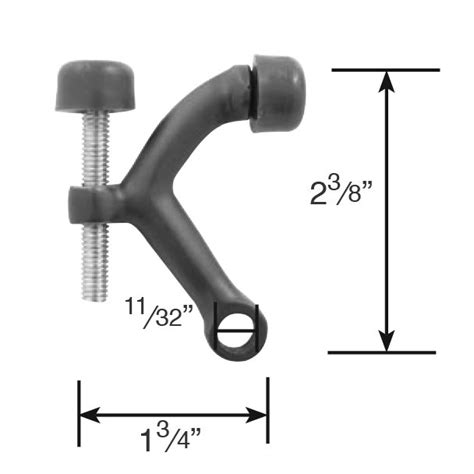 Door Accessories Collection Brass Door Hinge Pivot Stop In Medium Bronze By Emtek Hardware