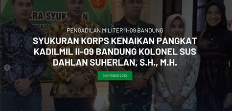 SYUKURAN KENAIKAN PANGKAT KADILMIL II 09 BANDUNG