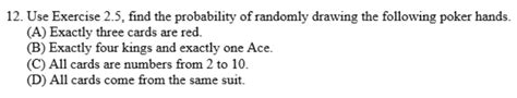 Solved Use Exercise Find The Probability Of Chegg