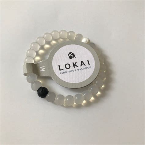 Original Lokai Classic Bracelet Black And White Clear Mens Fashion