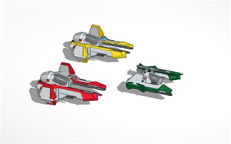 3d Design Jedi Starfighter Collection Tinkercad
