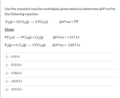 Answered Use The Standard Reaction Enthalpies Given Below To Determine Ah°rxn For The Following