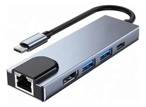 Adaptador Hub Tipo C 5 En 1 Ethernet Hdmi Usb 3 0 Pd Css Cuotas sin interés