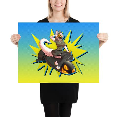 Juno The Protogen Blue Screen Apparel