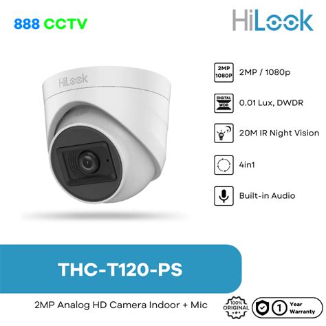 Jual Camera CCTV Hilook THC T120 PS 2MP Indoor Audio Shopee Indonesia