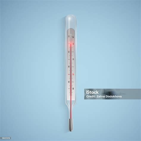 현실적인 유리 온도계 인체의 온도 측정 하기 위한 밝은 배경에 의료 온도계입니다 벡터 Eps 10 그림 온도계에 대한 스톡 벡터 아트 및 기타 이미지 Istock