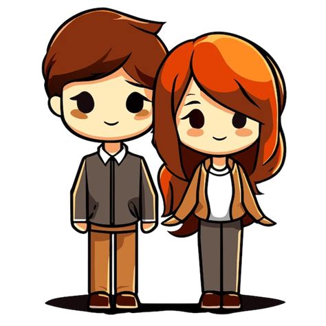 Premium Vector Adorable Love Scene Animated Cartoon Couple In Vector