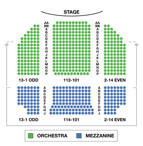 Helen Hayes Theatre Large Broadway Seating Charts