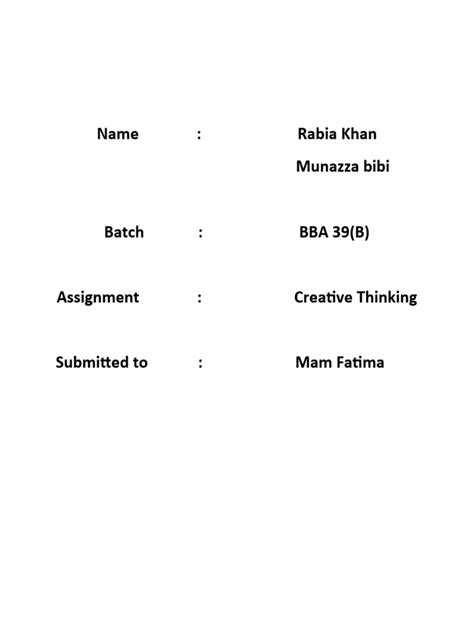 Assiment Pdf Brainstorming Mind