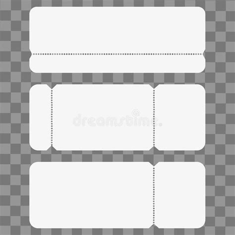 Blank Tickets White Theater And Cinema Ticket Mockup Lottery Coupon