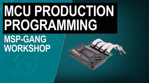 Msp Gang Production Programmer Workshop Youtube